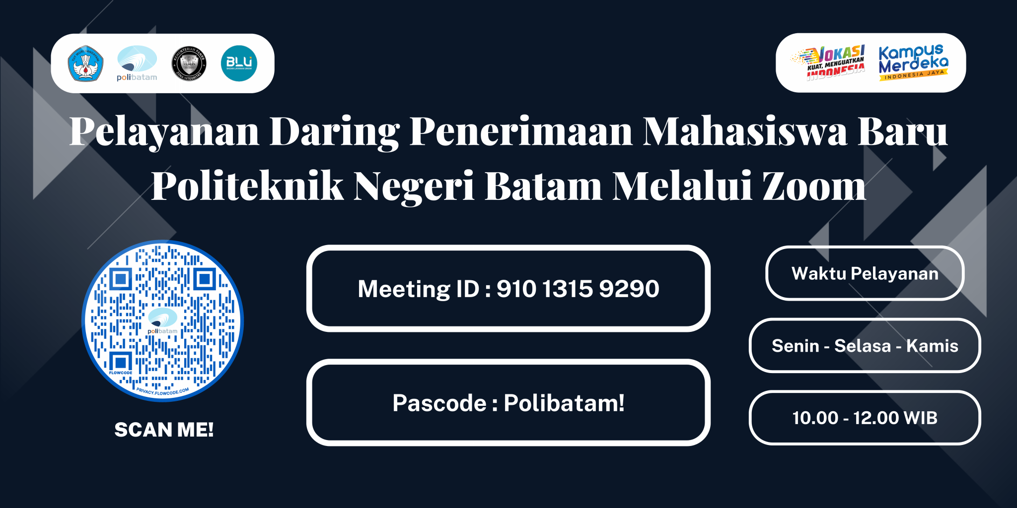 Pelayanan Zoom Penerimaan Mahasiswa Baru Politeknik Negeri Batam ...